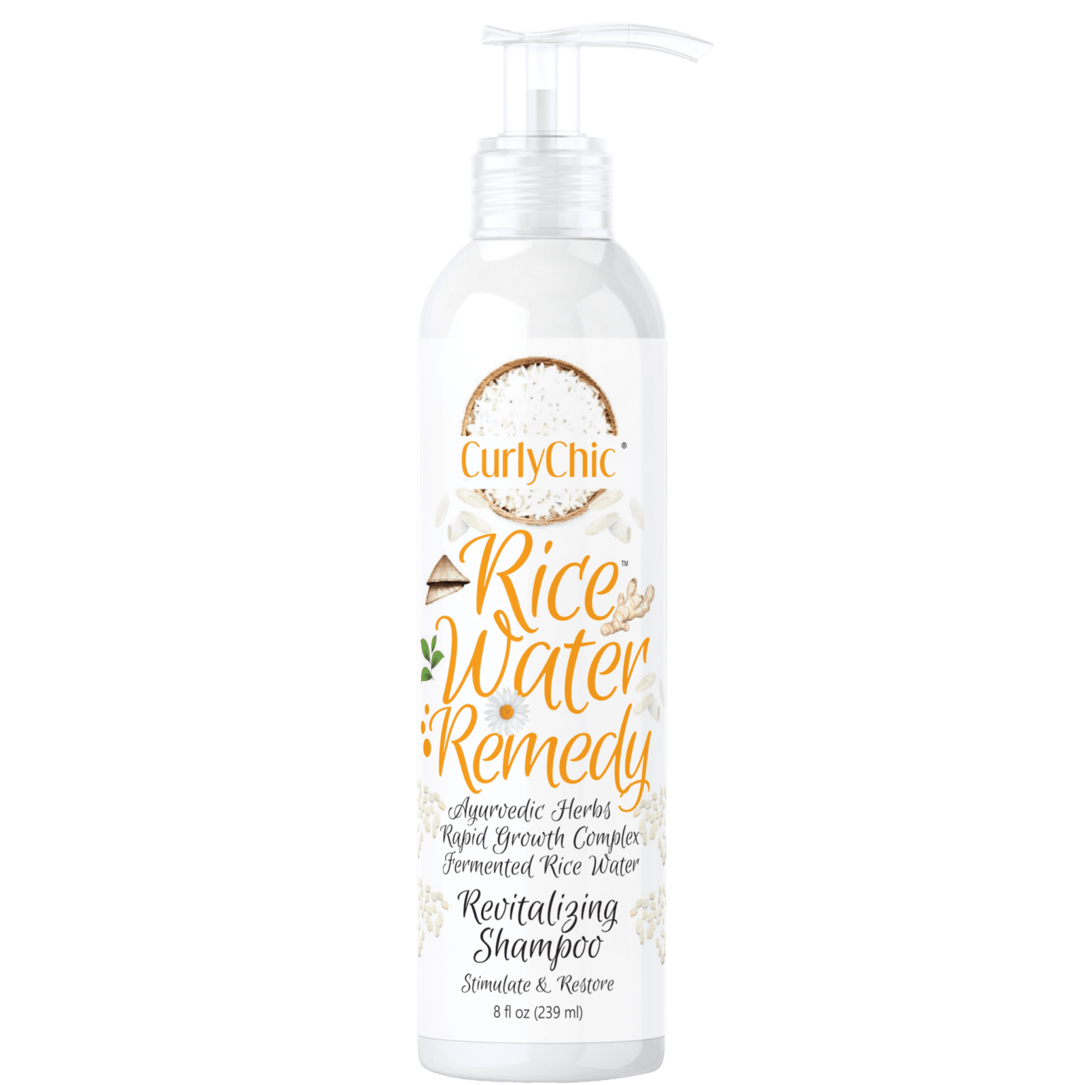 Curly Chic Rice Water Revitalizing Shampoo 8oz - Sherrys